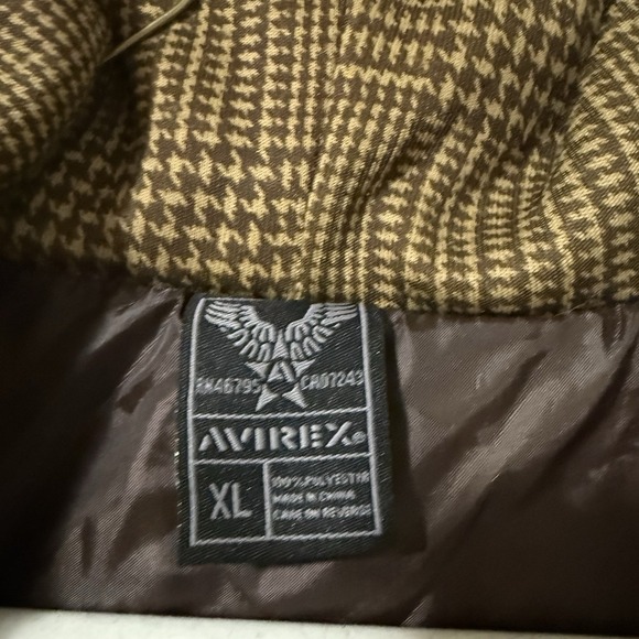Avirex | Jackets & Coats | Avirex Vintage 9s Xl Houndstooth Puffer Vest ...